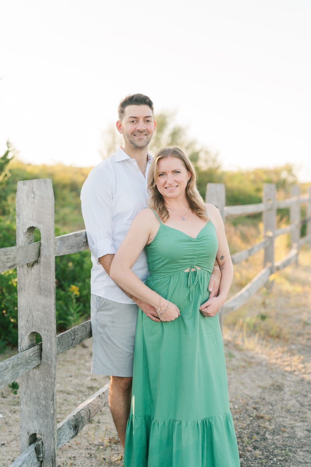 Beach Engagement Photos at Hammonasset Beach | Liz and Carl